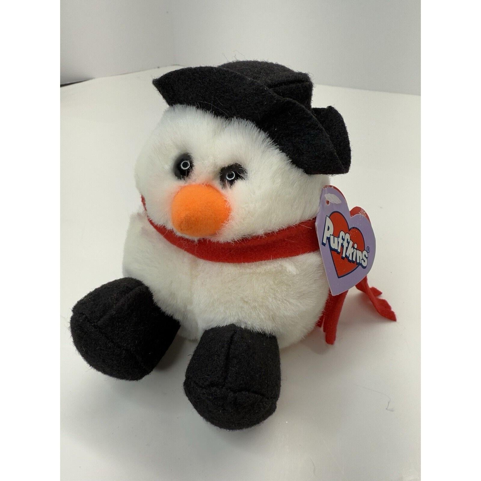Vintage Puffkins Swibco Flurry Snowman Christmas Xmas Holiday Stuffed ...