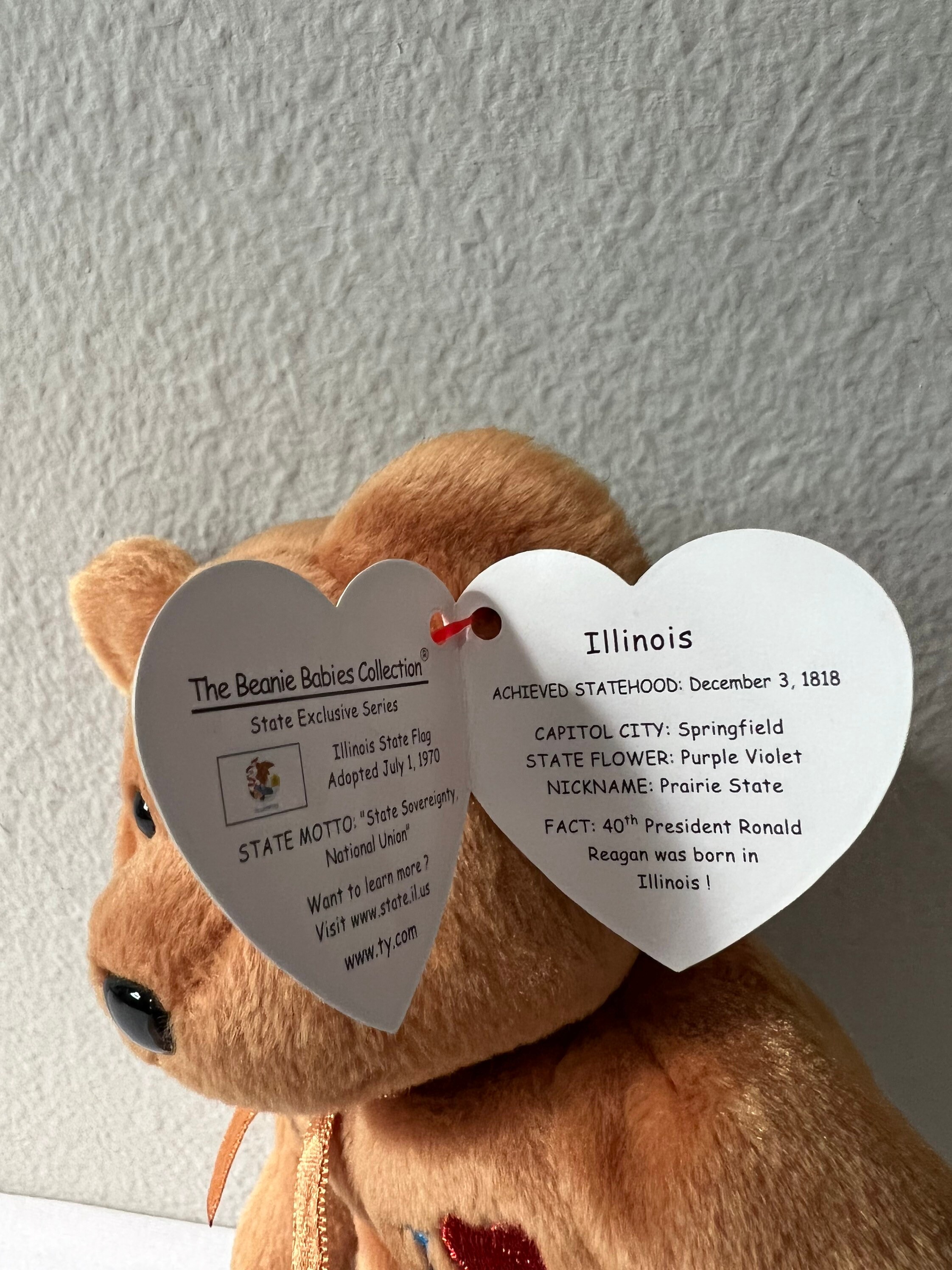 Ty Beanie Babies Choice of State Exclusive Bears, I Love Illinois ...
