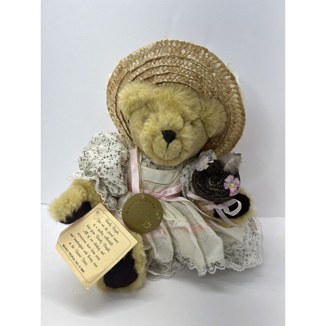 1989 Bearly People Country French Marie Stuffed Teddy Bear Vintage 10 ...