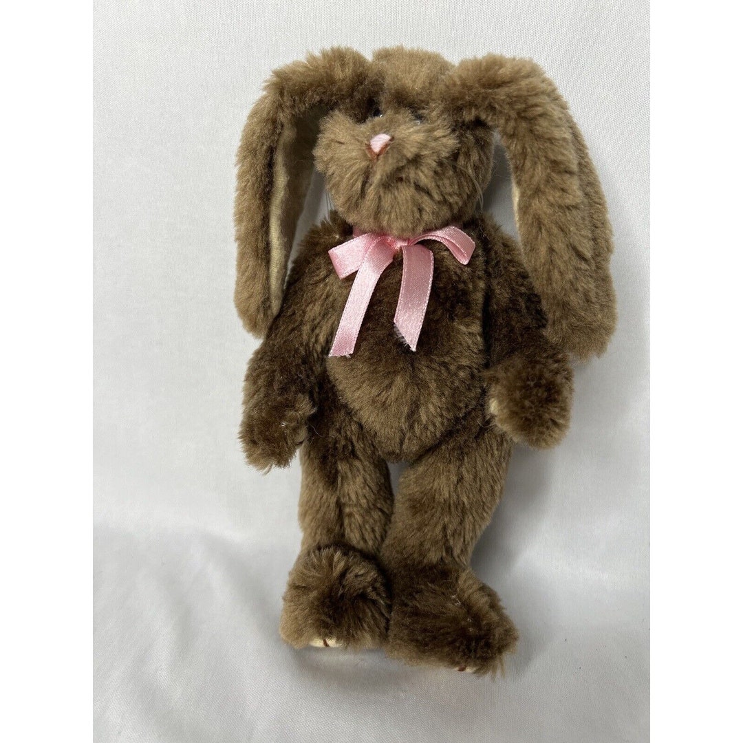 Ty Attic Treasure Small Stuffed Easter Bunny Benjamin Brown Jointed ...