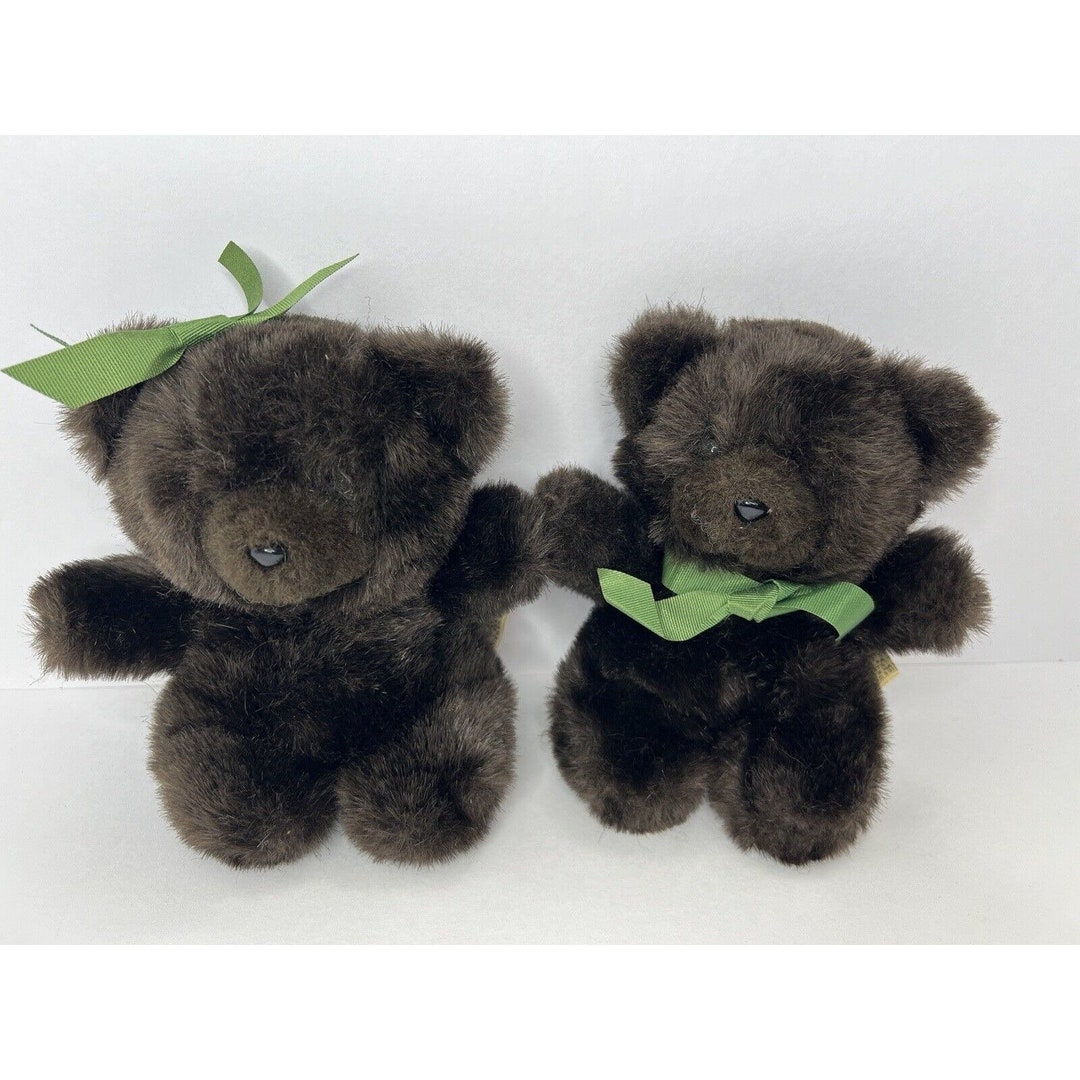 Vintage Applause Set of 2 Kiki Teddy Bear Plush 7" Brown Stuffed Animal ...