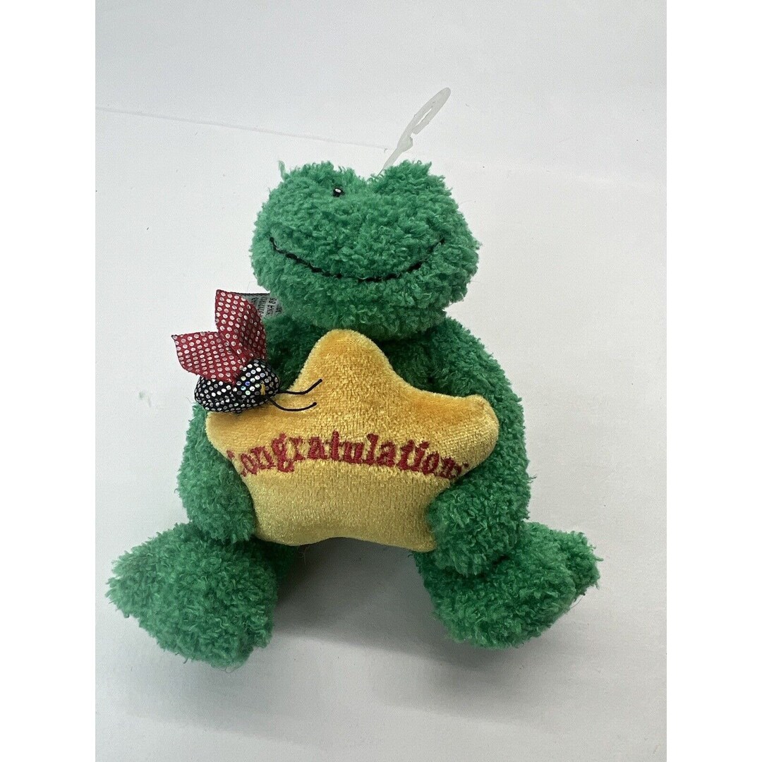 Vintage Gund Special Thoughts 60190 Frog Holding Star Congratulations ...