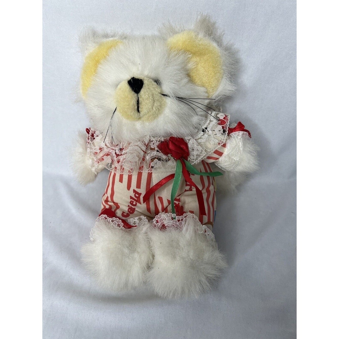 Vintage White Mouse Lace Collar, Garfield Body Plush Stuffed Animal ...