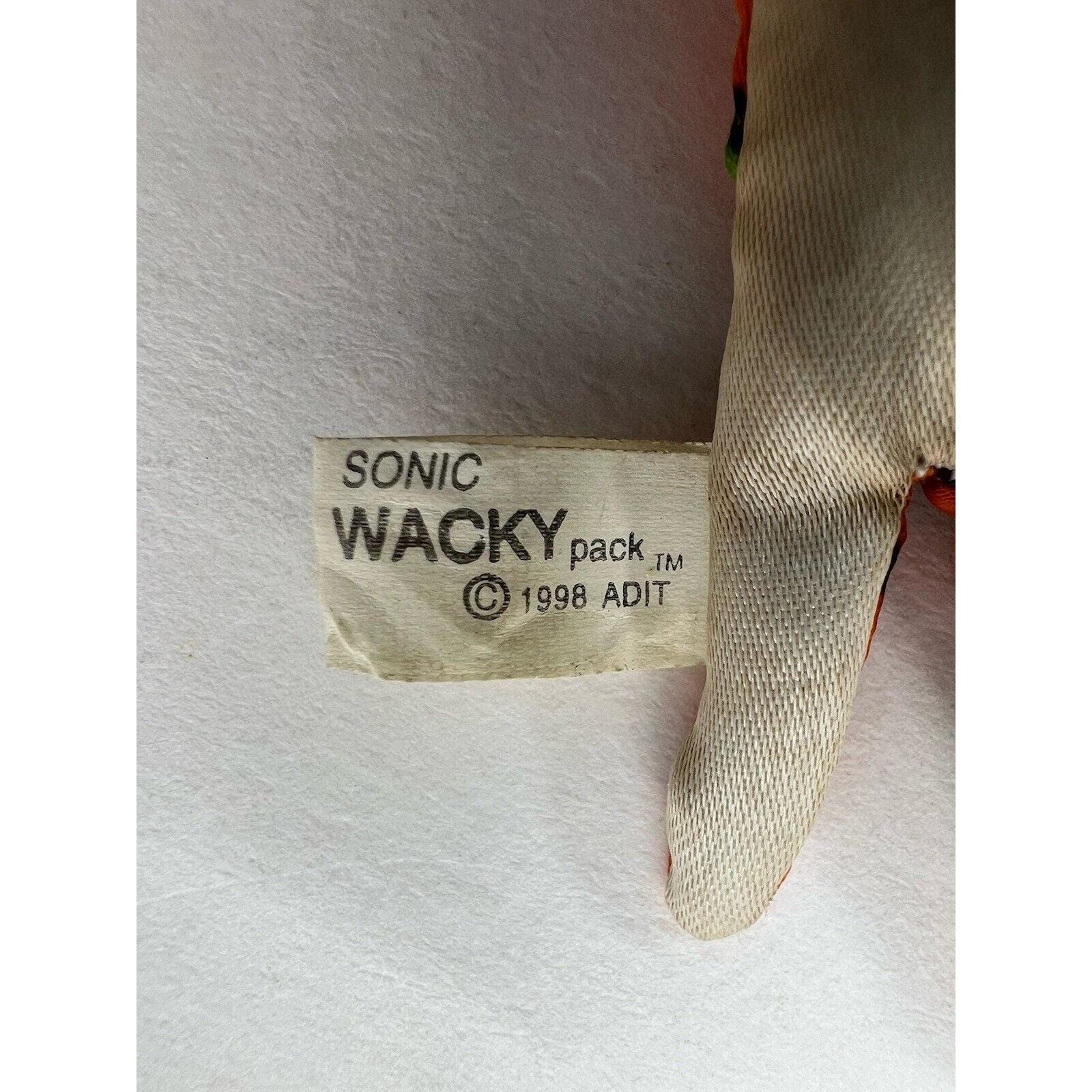 Vintage Sonic Wacky Pack Toy 1998 Sand and Sea Critters Bean Bag Animal ...
