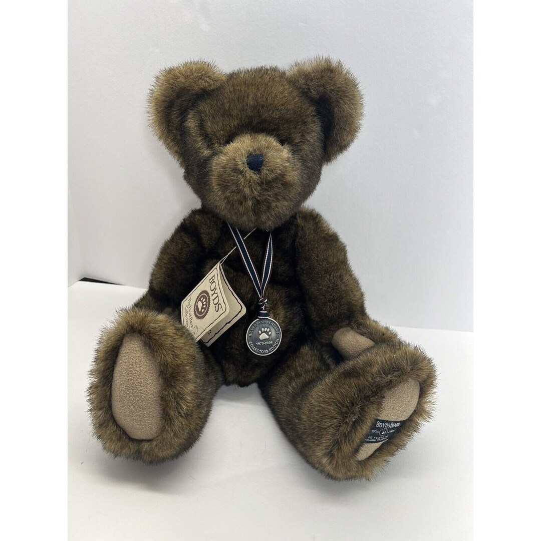 Large Boyds 25th Silver Anniversary Bear sterling Jointed Legs 15 With ...