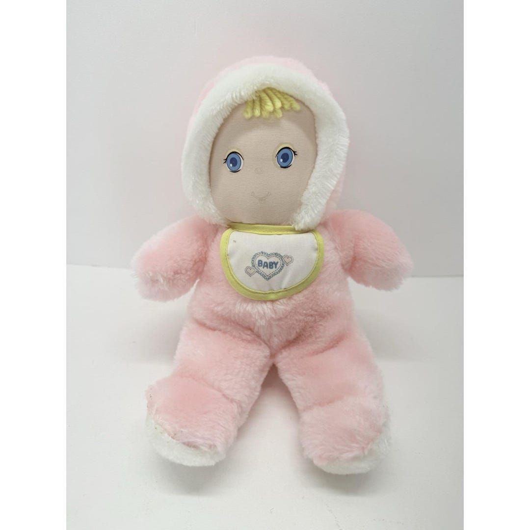 Vintage Amtoy Plush Doll Musical Pink Wind up 1982 Baby American ...
