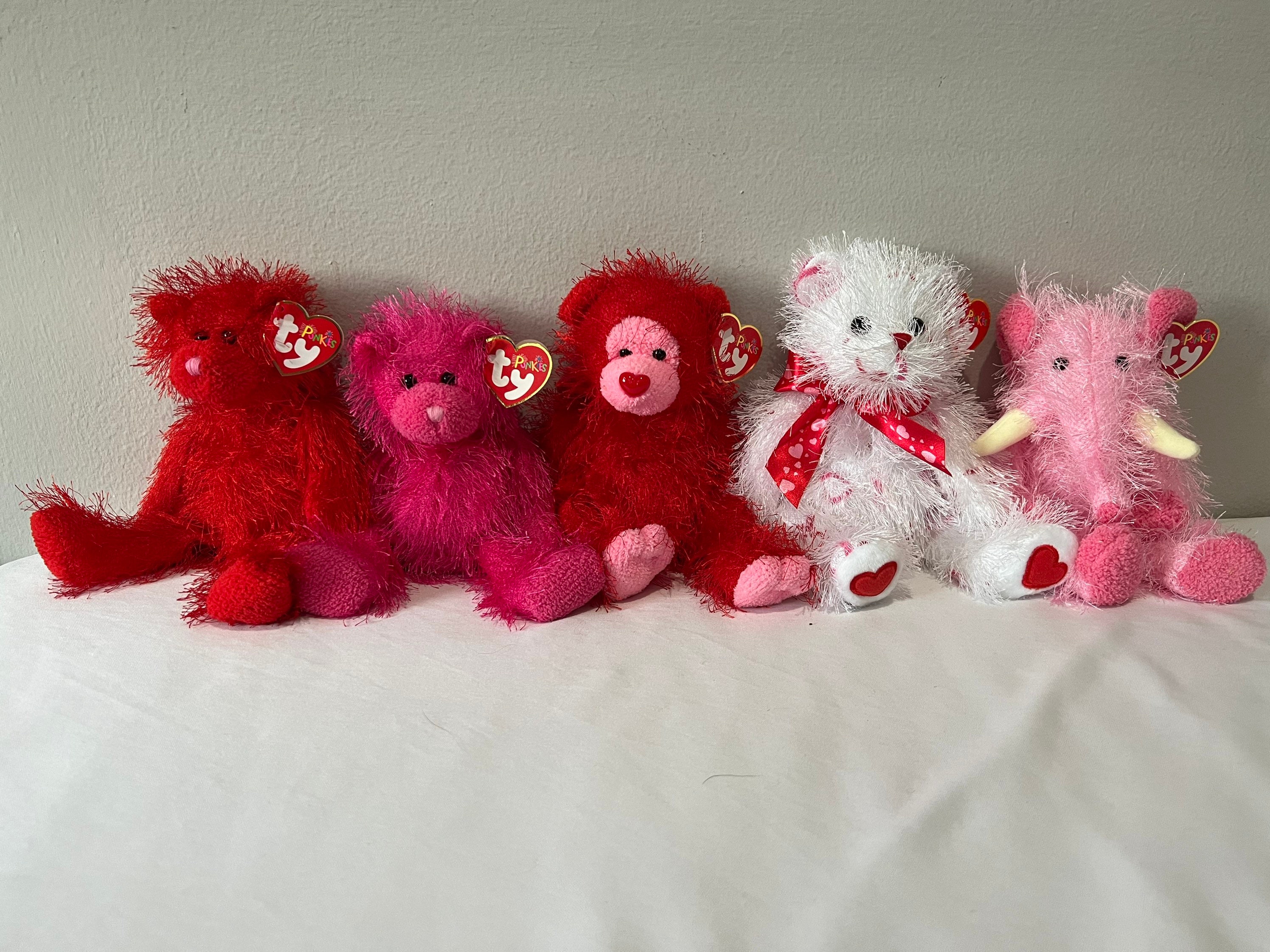 Ty Punkies Choice of Valentines Day Themed Bear or Elephant - Etsy