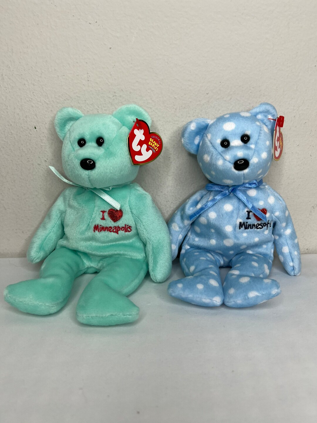 Ty Beanie Babies Choice of State Exclusive Bears, I Love Minneapolis, I ...