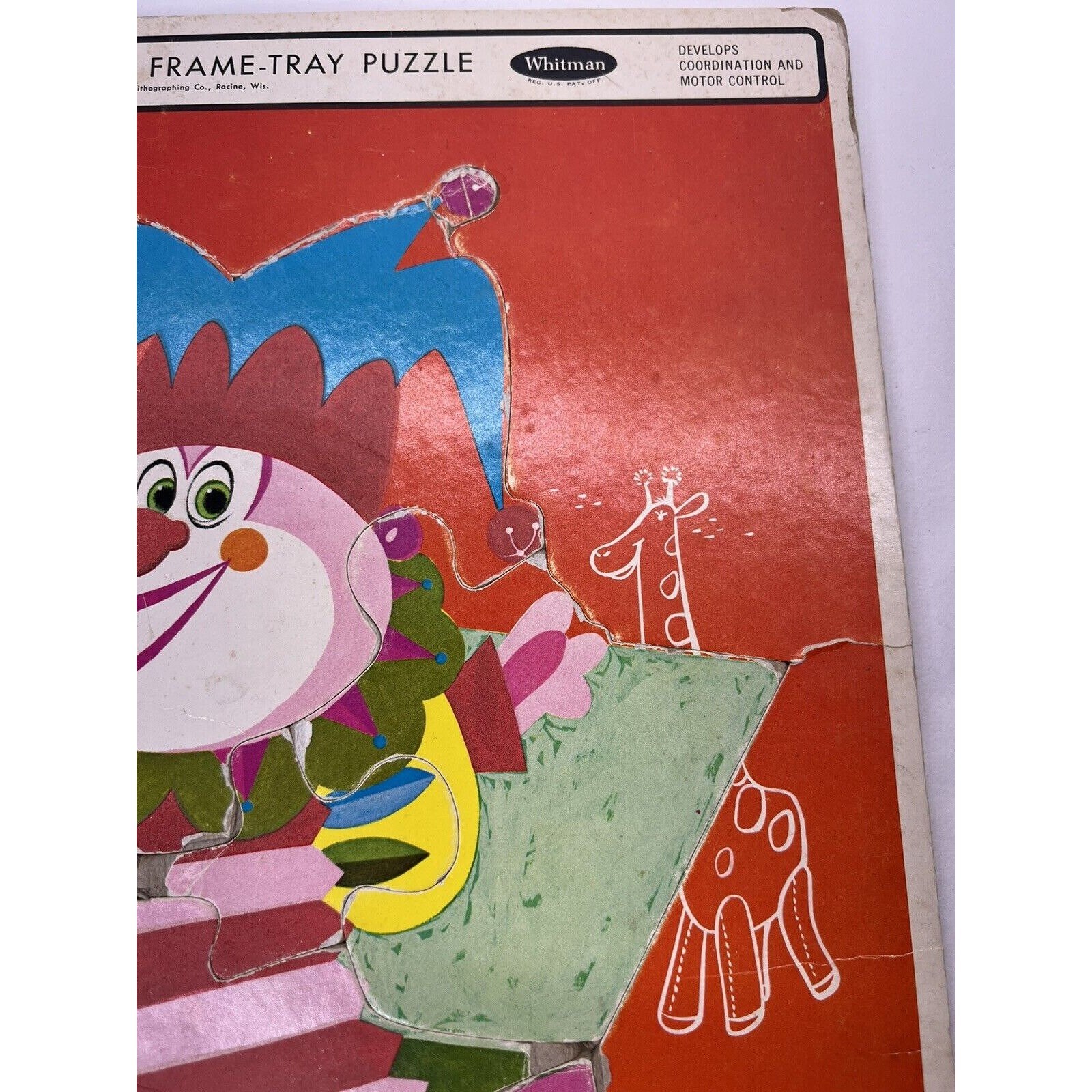 Vintage 1966 Whitman Tray Puzzle Fuzzy Wuzzy Preschool Puzzle Jack in ...