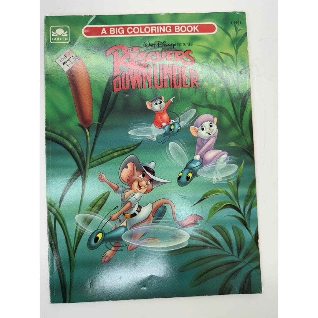 Vintage Disney's Rescuers Down Under Coloring Book 1990 Golden Books ...