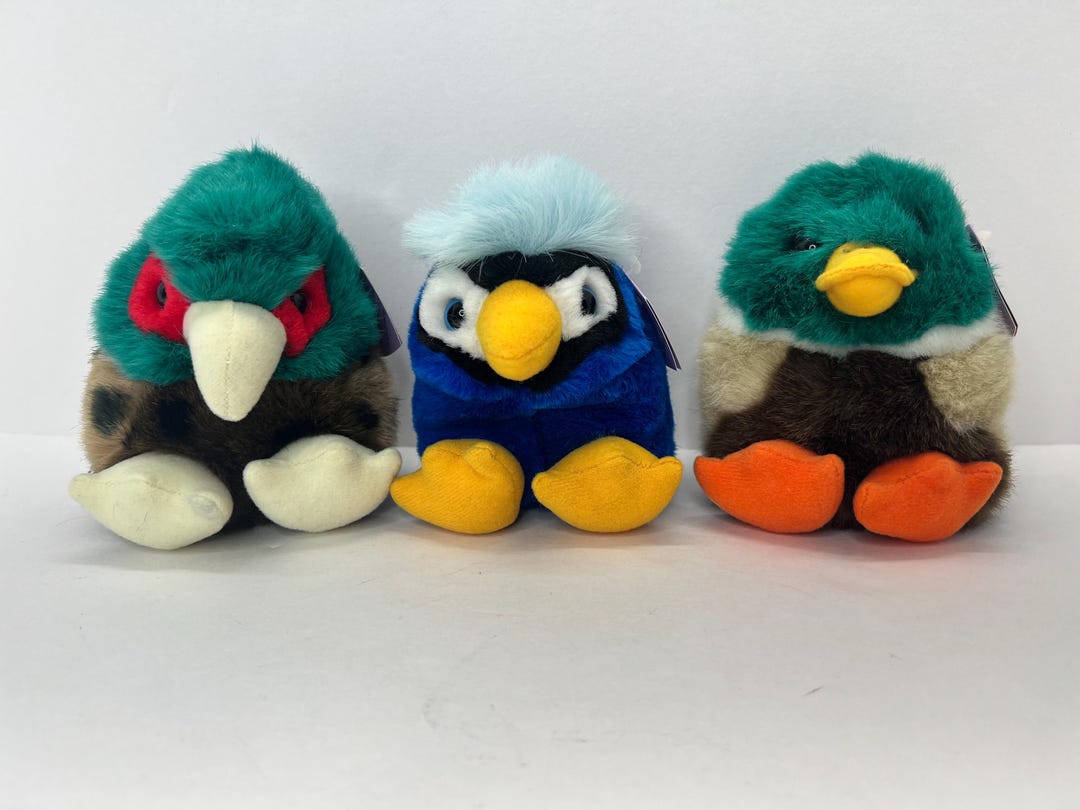 Puffkins 5” Plush Choice Between Autumn the Pheasant, Jake the Bluebird ...