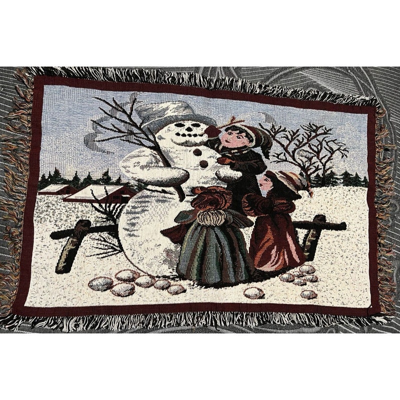 Small Snowman Rug - Etsy