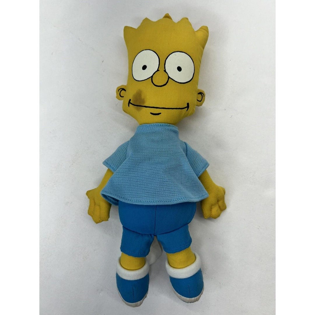 1990 the Simpsons 10” Stuffed Plush Rag Doll Bart Simpson Dan Dee - Etsy