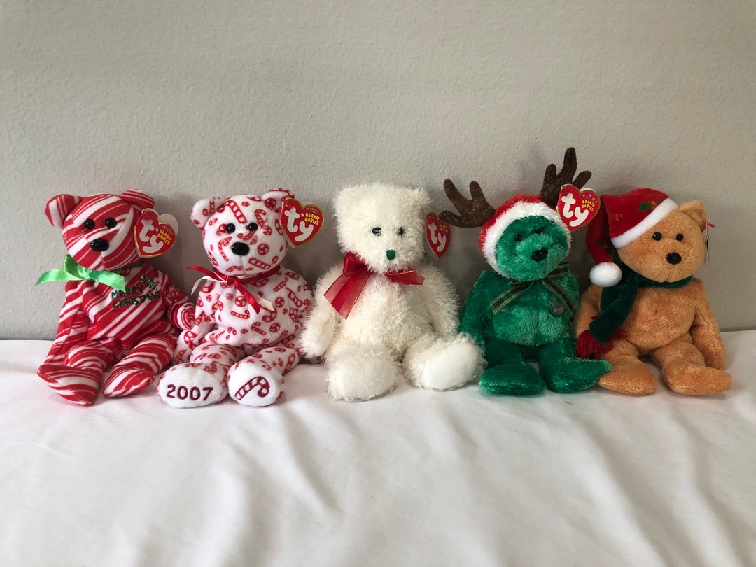 Ty Beanie Babies Choice of Holiday, Winter, Christmas Themed Bear - Etsy