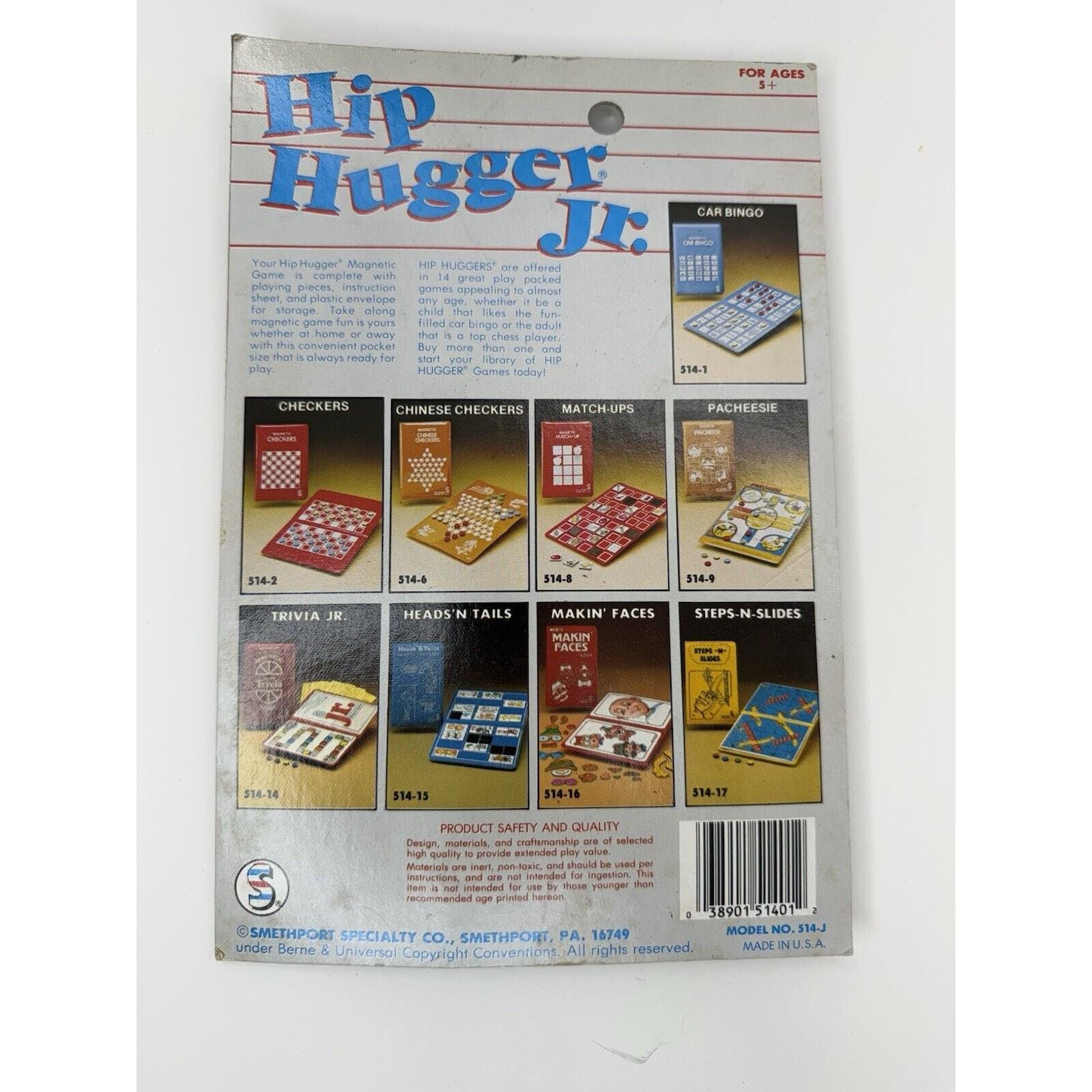 Vintage 1984 Hip Hugger Jr Take Along Magnetic Car Bingo Game Sealed ...