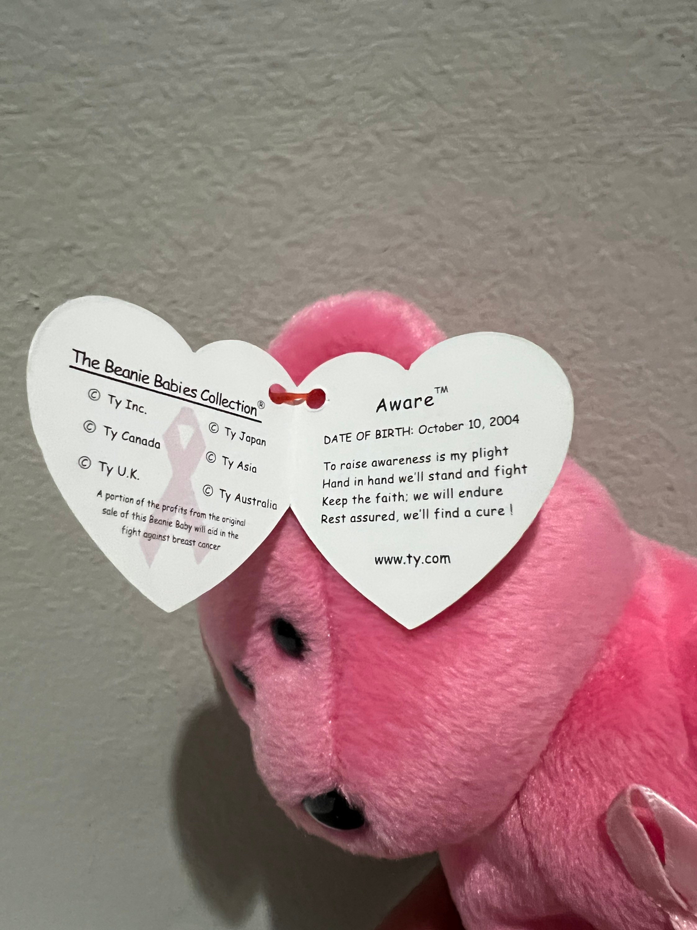 Ty Beanie Babies Choice of Breast Cancer Survivor, Awareness Bears - Etsy