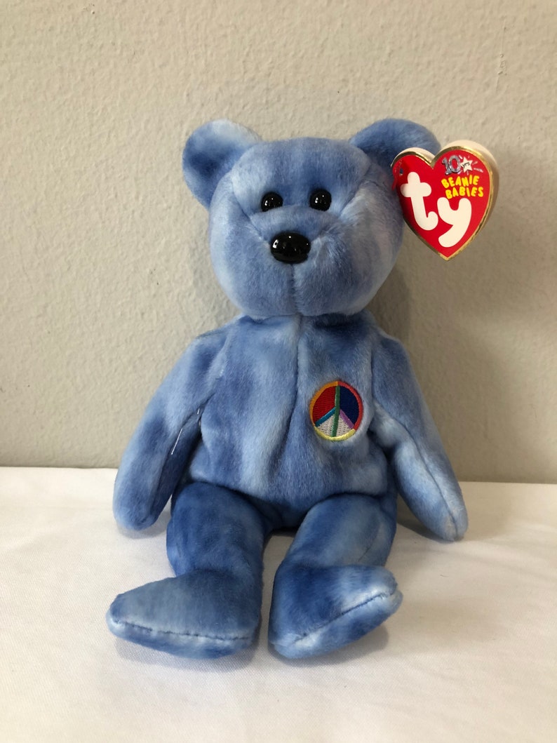 Ty Beanie Babies. Choice of Tye Dye Bear Group 2, Peace, Mellow, Groovy ...