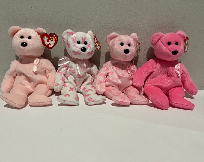 Ty Beanie Babies Choice of Breast Cancer Survivor, Awareness Bears - Etsy