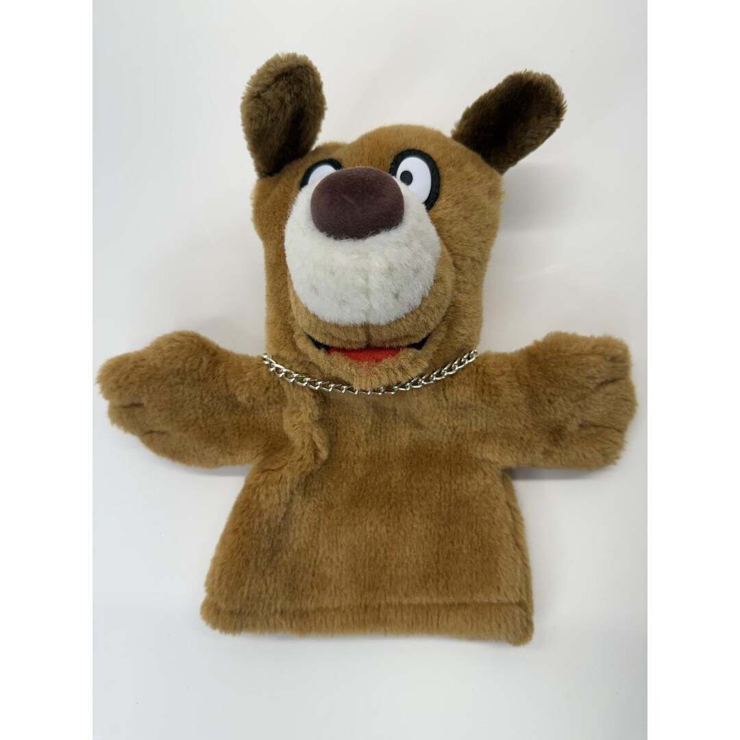Vintage Brown Dog Plush Puppet Hard Nose and Eyes Classroom Teacher ...