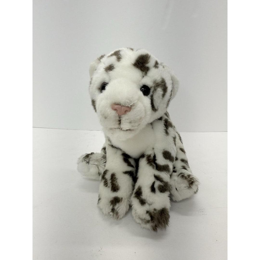 Vintage Animal Alley Toys R Us Sitting Snow Leopard 10" Plush Realistic ...