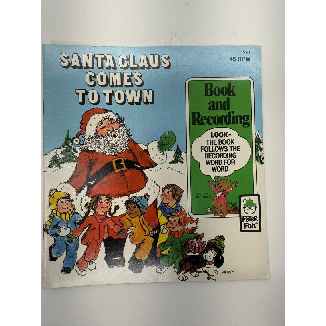 Vintage Santa Claus Comes to Town Christmas 7” 45 Peter Pan Book Only ...