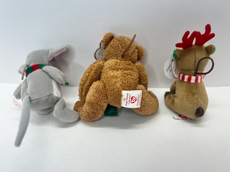Choice of Ty Jingle Beans Beanie Babies Tinsel, Twinkling, and Freezer ...