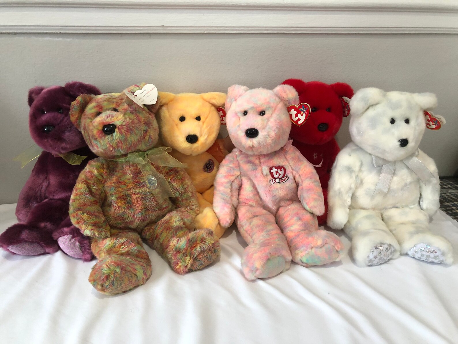 Ty Beanie Buddies Choice of Bears Group 5 Sunny, Celebrate, Beginning ...