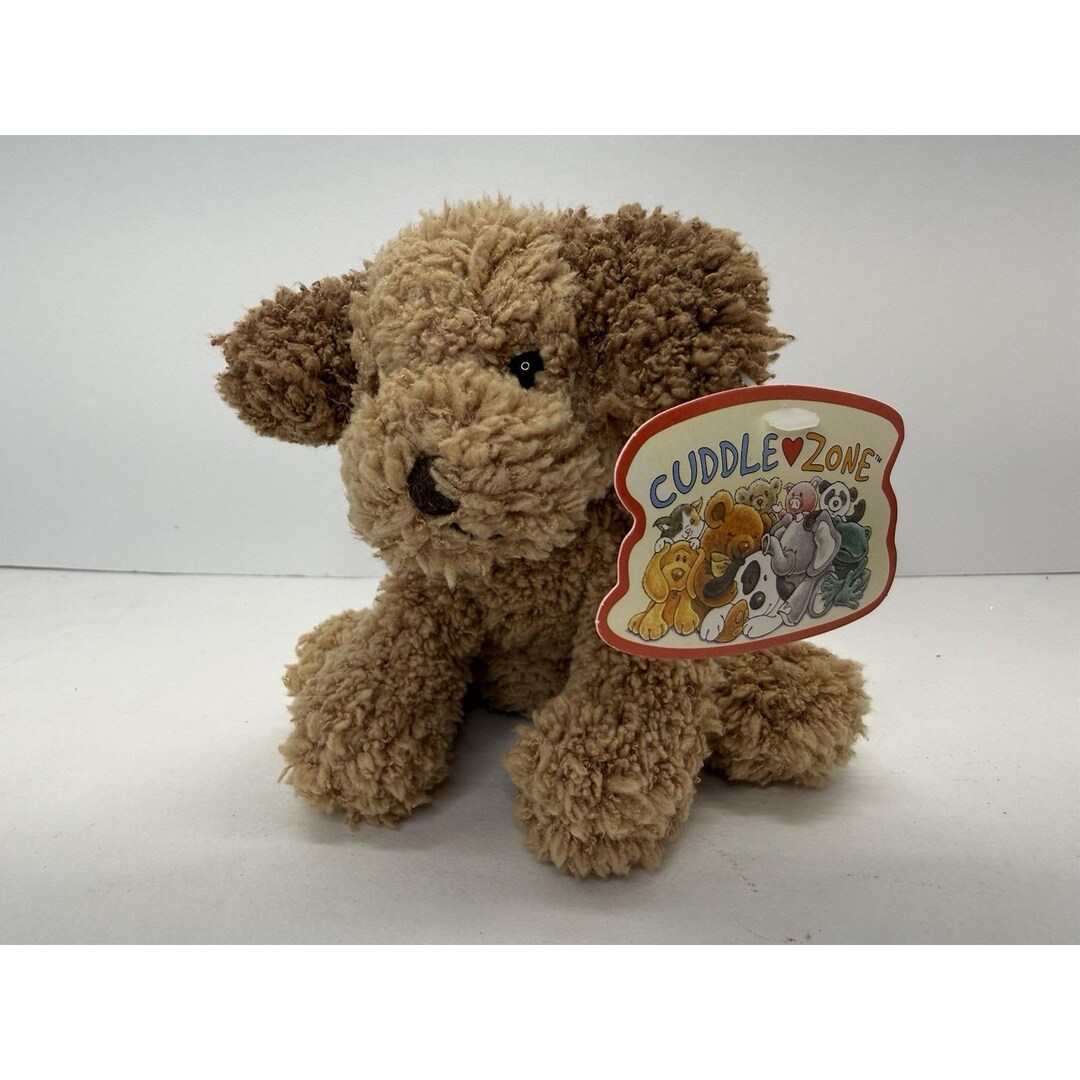 Vintage Cuddle Zone Plush Dog Brown Tan 2001 With Tag Small 5 Inch - Etsy