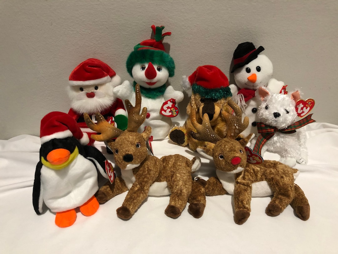Ty Beanie Babies: Holiday Edition - Santa, Snowman, Zero & More - Etsy