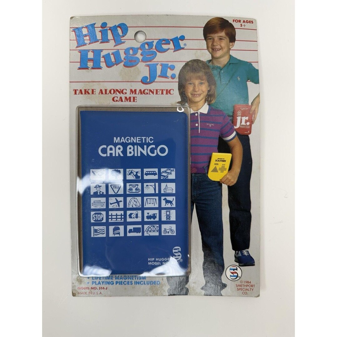 Vintage 1984 Hip Hugger Jr Take Along Magnetic Car Bingo Game Sealed ...