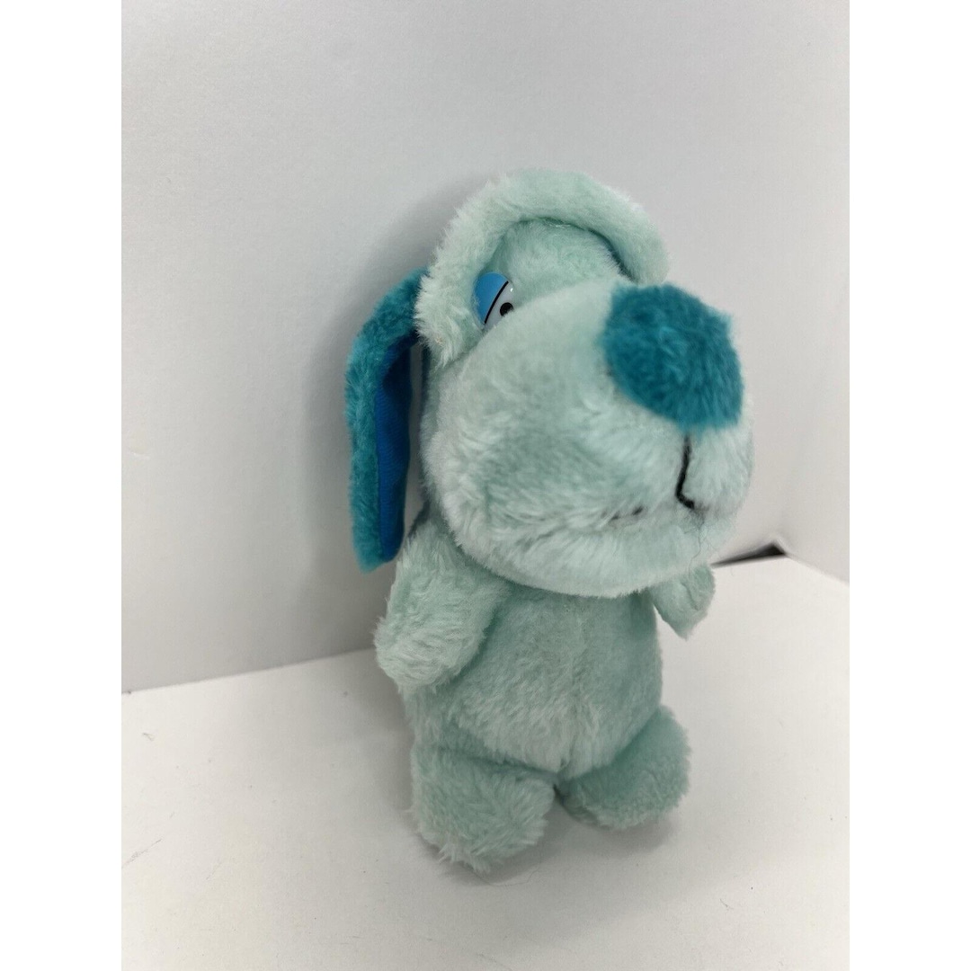 Vintage 1985 ACME Blue Dog Plush 8” Stuffed Animal Blue Puppy Carnival ...
