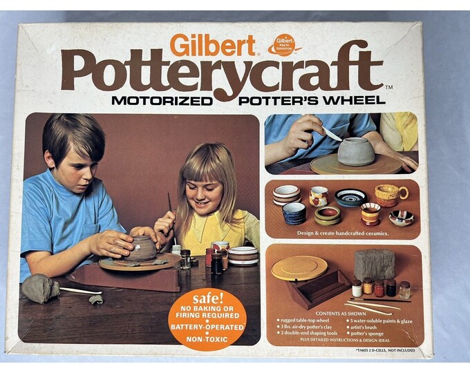 Vintage 1972 Gilbert Pottery Craft Motorized Potters Wheel #32800 Not ...