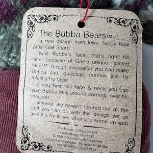 Boyds Bears Collection Bobbie Jo Teddy Bubba Bear, 1995 Plush With Sweater 12 - Etsy