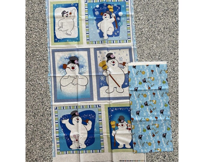 Frosty the Snowman Fabric Panel and 1 Yd Coordinating Fabric Quilting ...