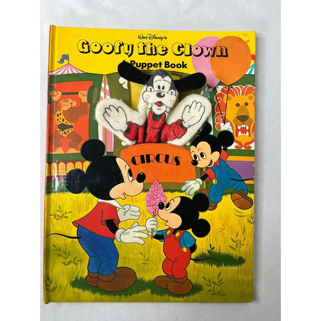 Vintage Walt Disney’s Goofy the Clown: A Puppet Book Hardcover 1977 - Etsy
