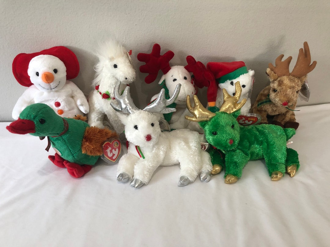 Ty Beanie Babies Choice of Holiday, Winter, Christmas Themed Animals - Etsy