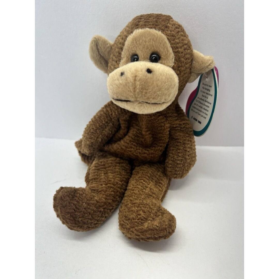 Vintage Avon Full O’ Beans Plush Coconut the Monkey June 1999 Beanbag ...