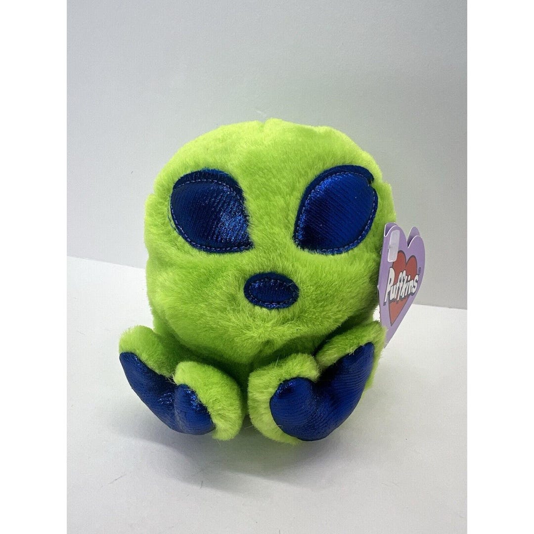 Roswell Space Alien Plush Swibco Puffkins Beanie Vintage Stuffed Animal ...