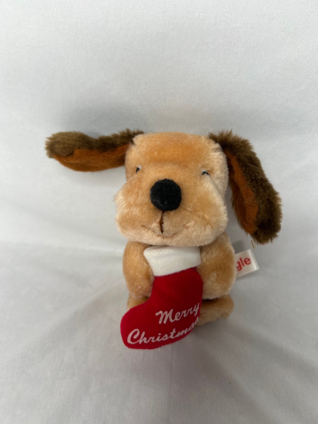 Vintage Russ Berrie Plush Christmas Puppy Dog “dingle" Stuffed Animal 6 ...