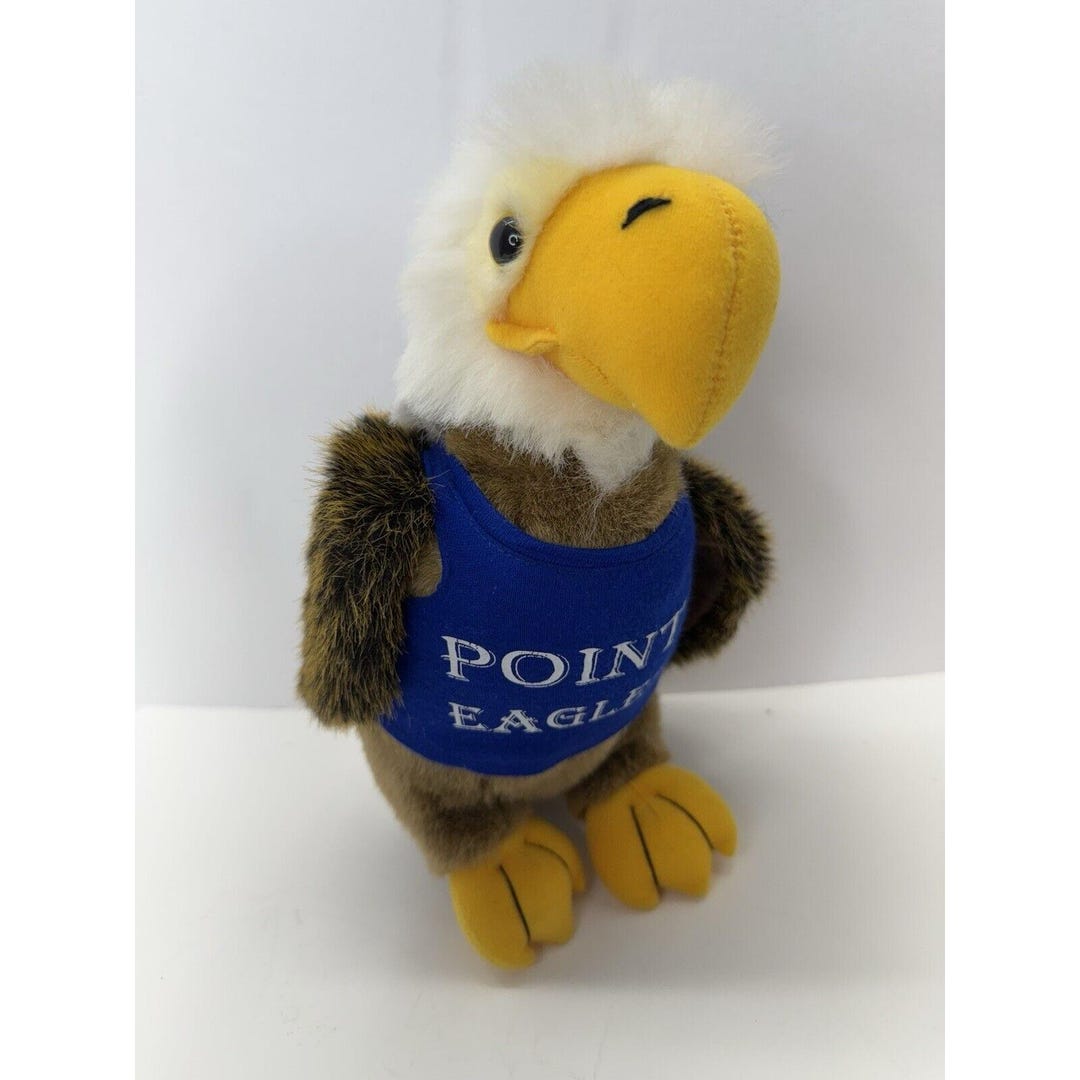 Bald Eagle Plush Logo Bear 12 Inch Point Eagles Removable Blue Shirt ...