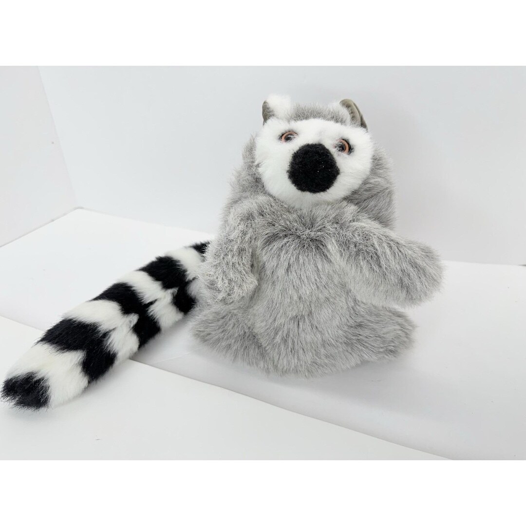 Vintage Fluppets by Furrytails Grey Ring Tailed Lemur Hand Puppet Plush ...