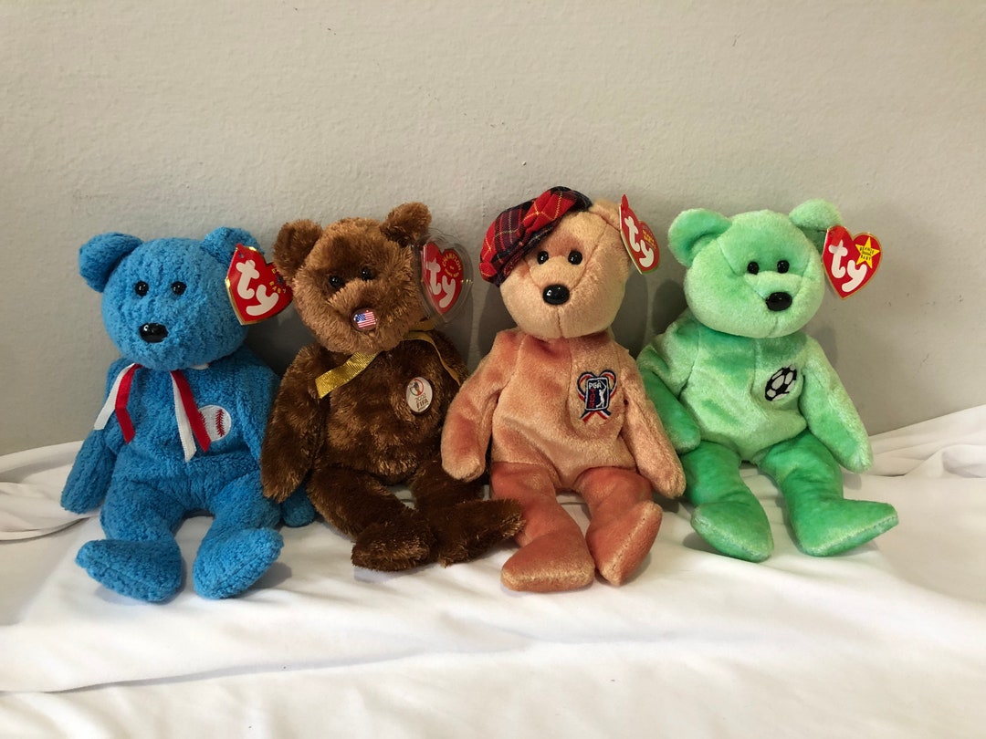 Ty Beanie Babies Choice of Sports Themed Bears - Etsy