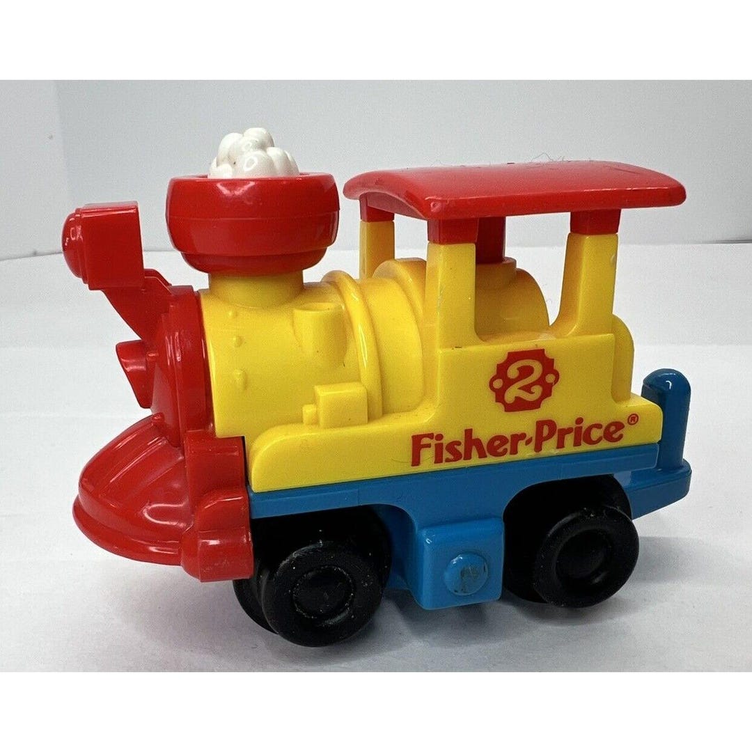 Vintage 1992 Fisher Price Geo Trax Flip Track Train Engine #2 Plastic ...