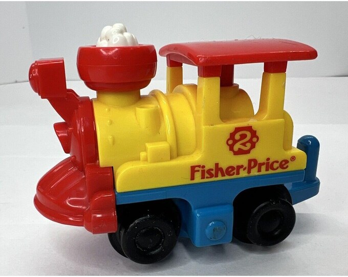 Vintage 1992 Fisher Price Geo Trax Flip Track Train Engine #2 Plastic ...
