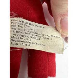 Vintage 1993 Mighty Morphin Power Ranger Red Ranger Stuffed Plush 11 ...