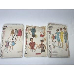 Lot of 3 Simplicity Womens Vintage 1960s Clothing Sewing Patterns Skirt ...