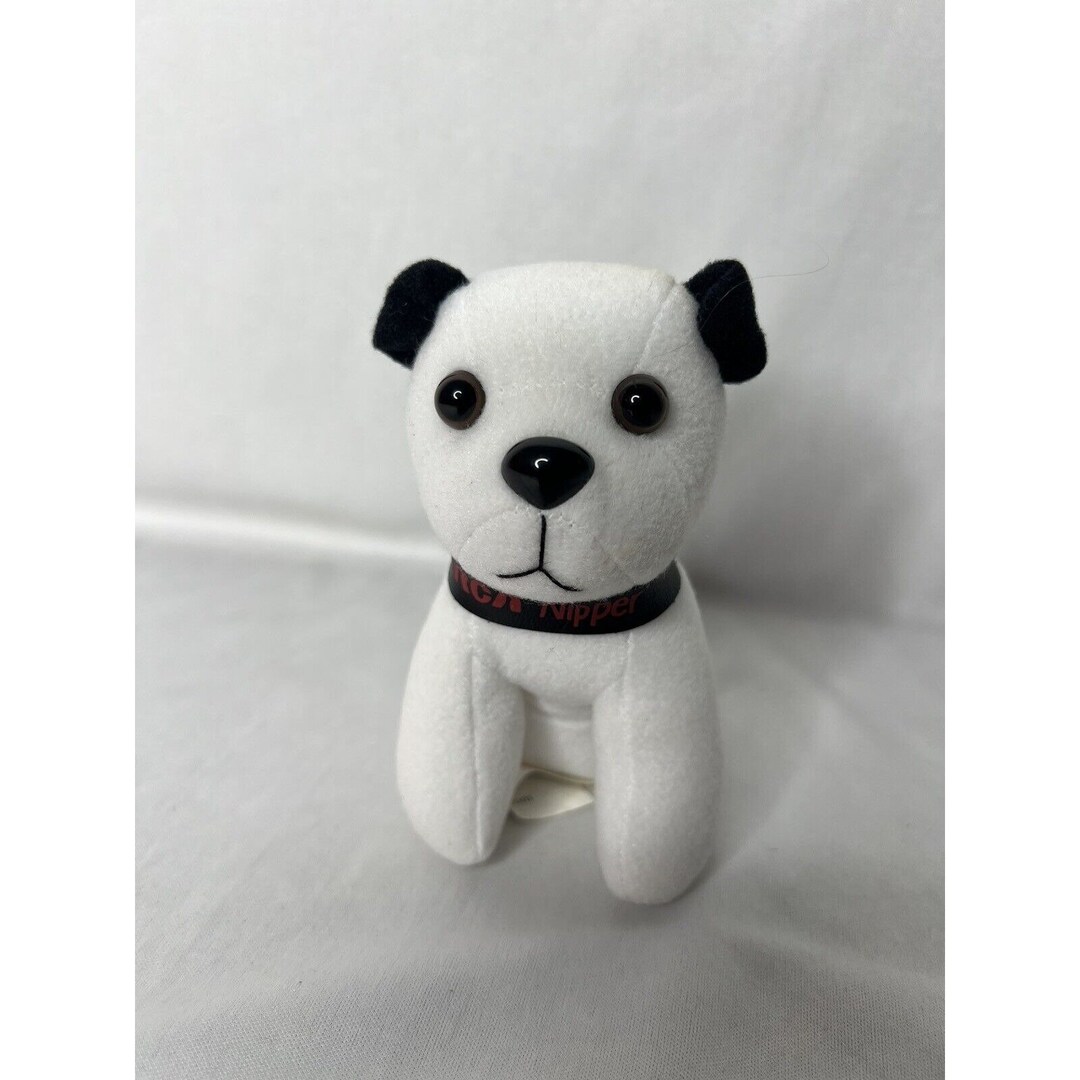 RCA Nipper Puppy Dog Terrier Plush With Collar 5 Inch Plush Stuffed ...