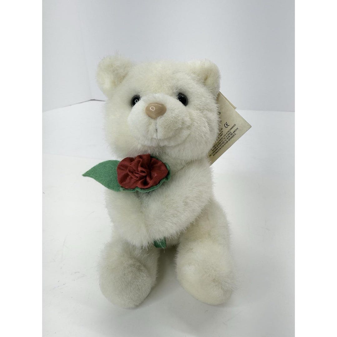 Russ Berrie Baby Rosebud 5" Plush Teddy Bear Holding Rose #7403 Vintage ...