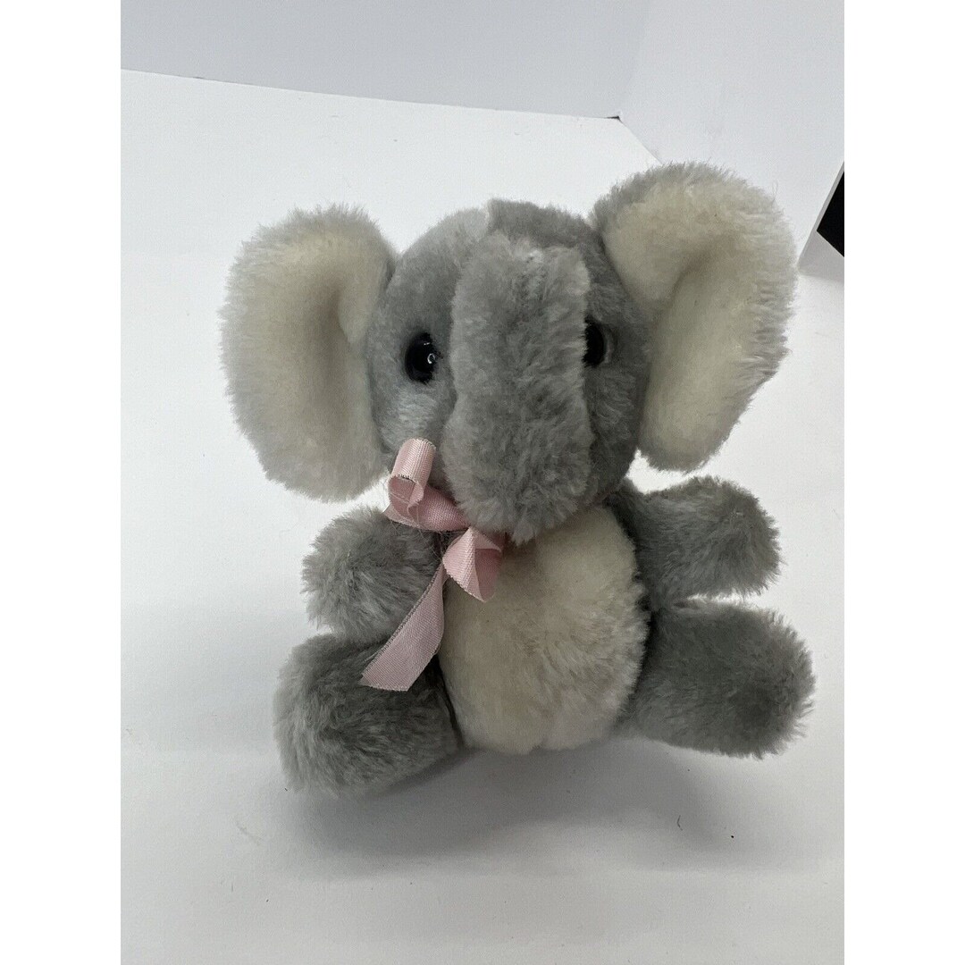 Vintage R Dakin Ground Nutshells Baby Elephant Trunk Stuffed Plush Toy ...