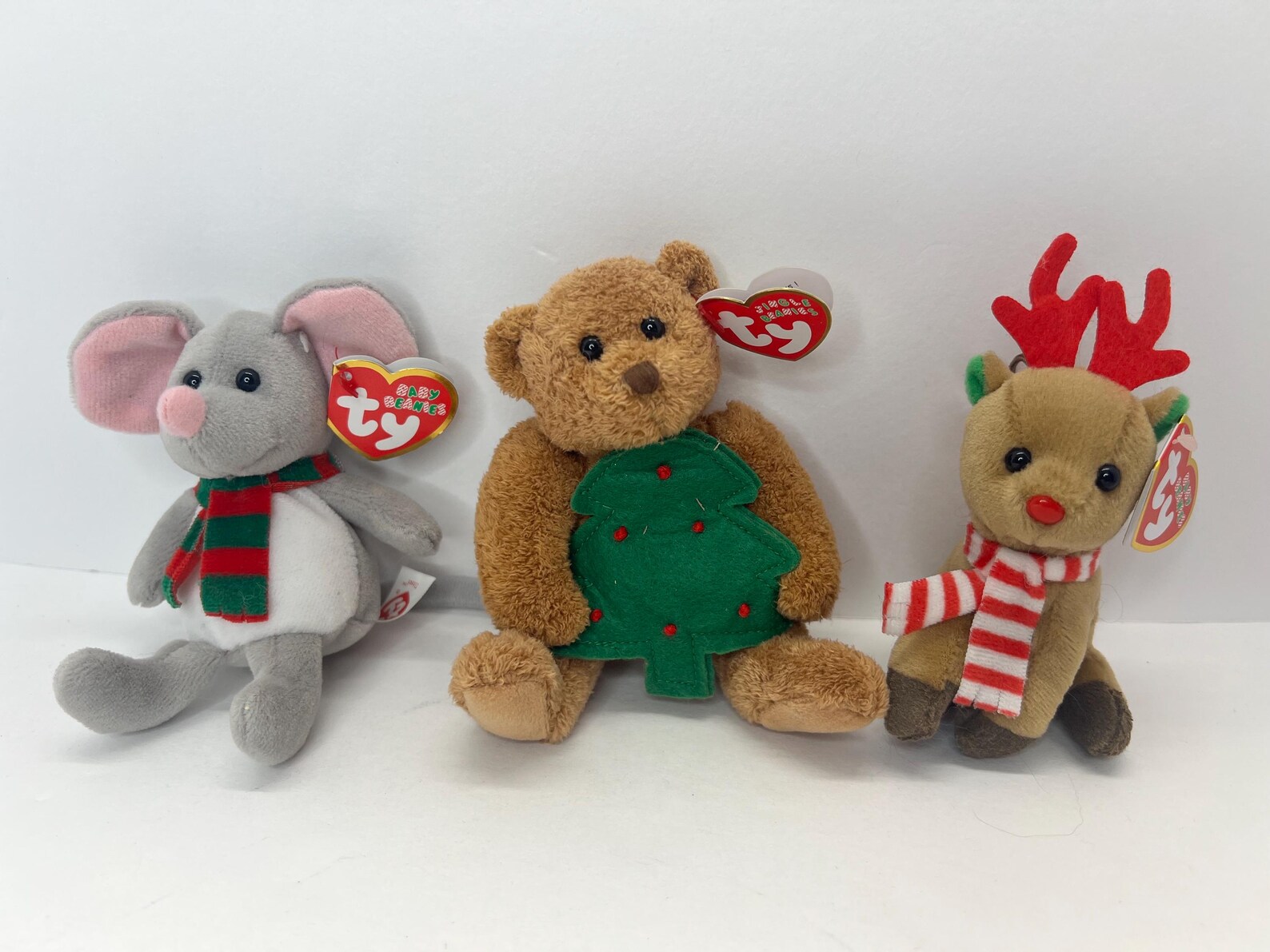 Choice of Ty Jingle Beans Beanie Babies Tinsel, Twinkling, and Freezer ...